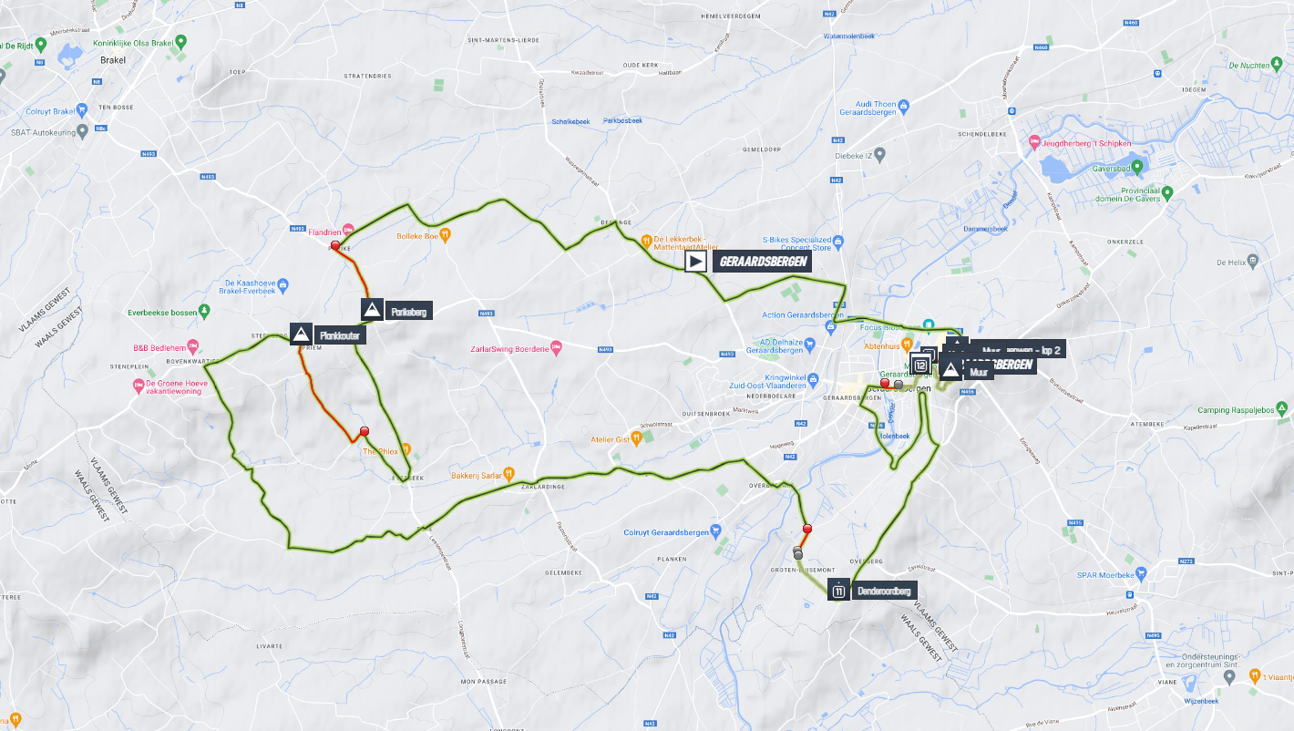 Stage profiles Muur Classic Geraardsbergen 2023 One day race