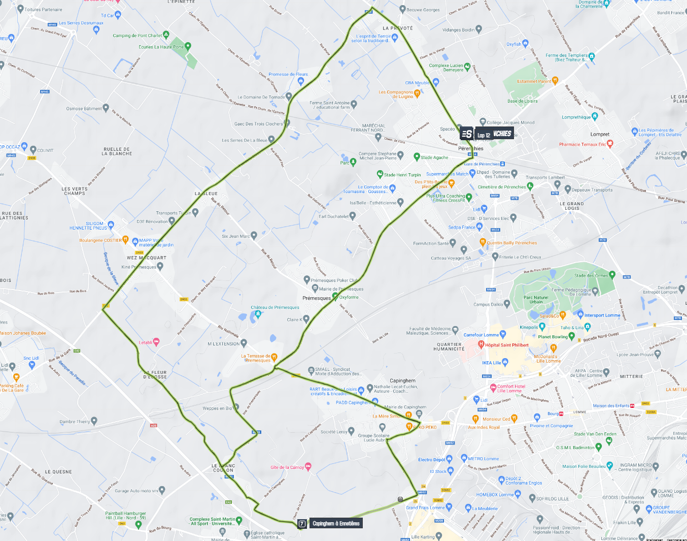 Stage profiles Grand Prix de la ville de Pérenchies 2023 One day race