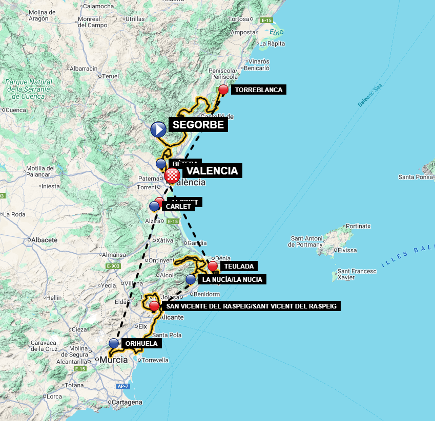 Overview map Volta Comunitat Valenciana 2026