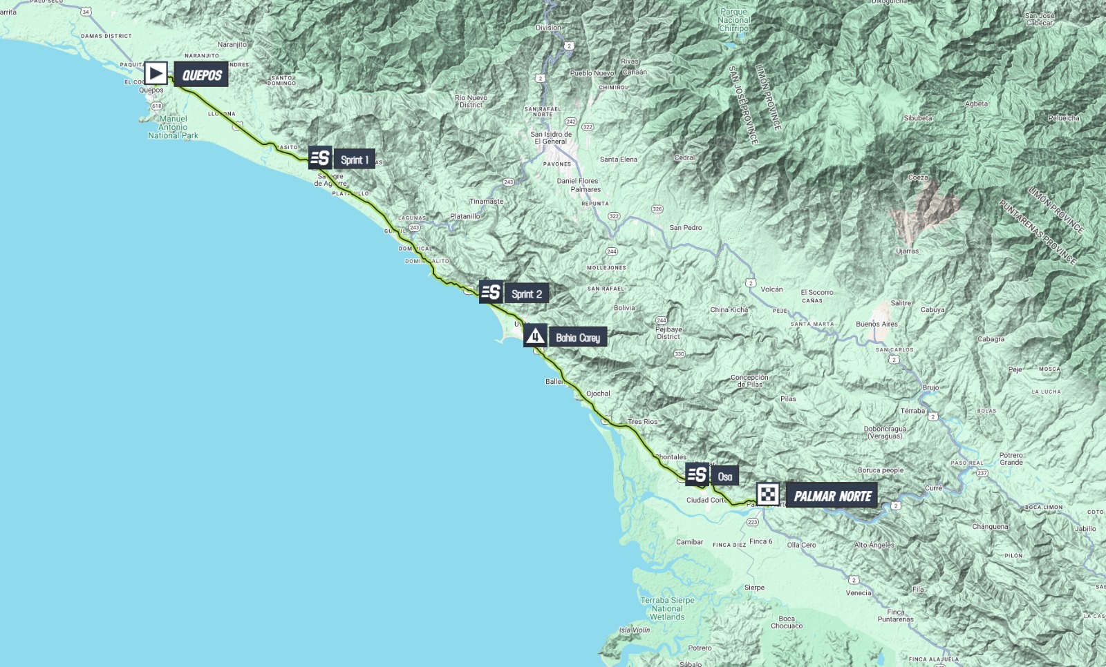 Stage profiles Vuelta Internacional Femenina a Costa Rica 2025 Stage 1
