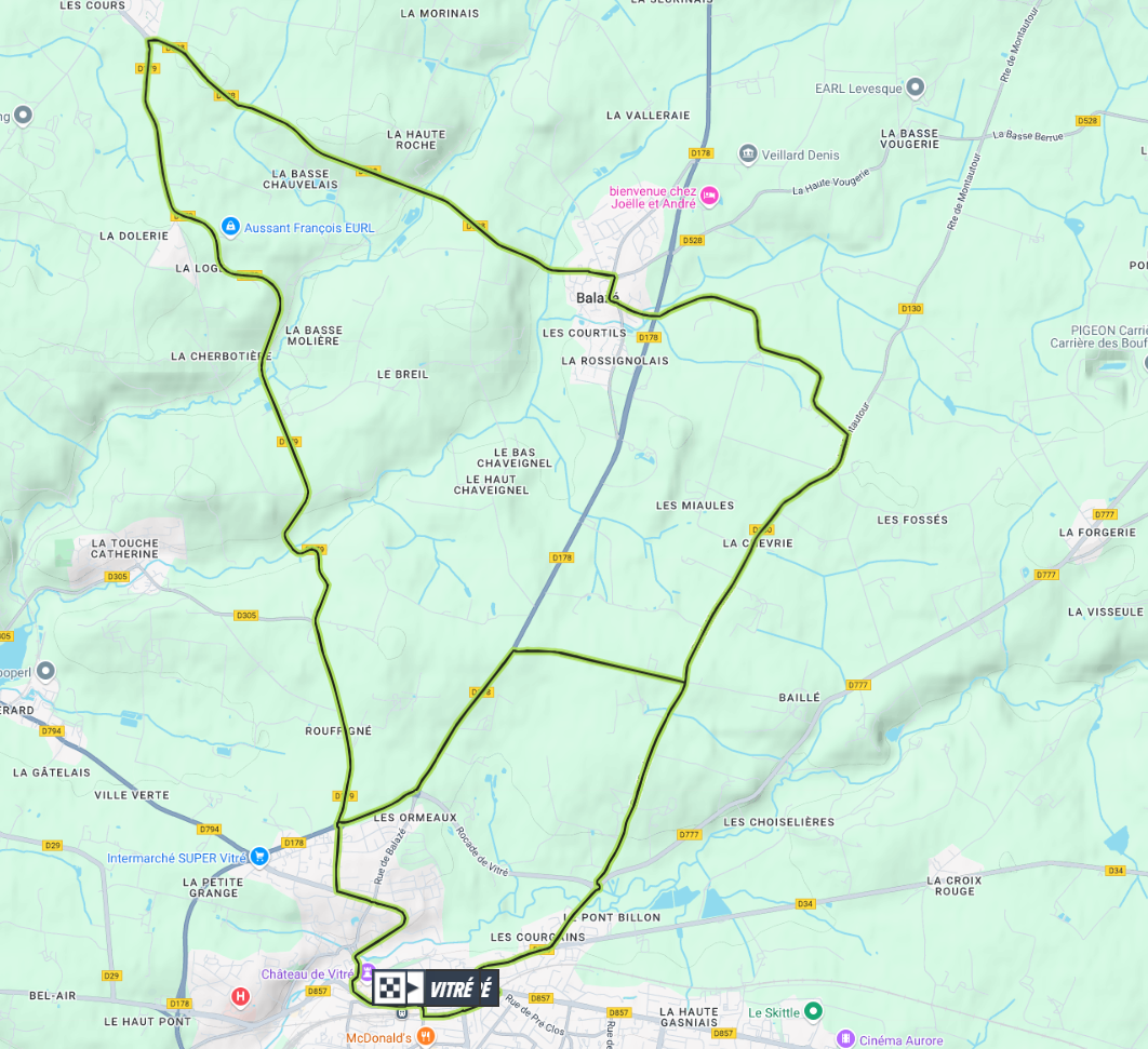 Stage profiles La Route Adélie de Vitré 2025 One day race